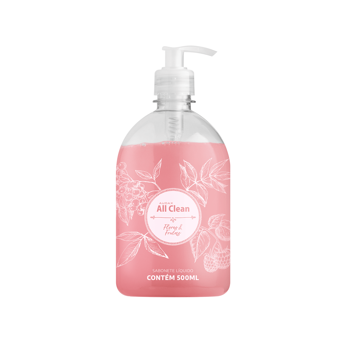 Sabonete Líquido Flores e Frutas Pump 500ml All Clean - Braslimpo
