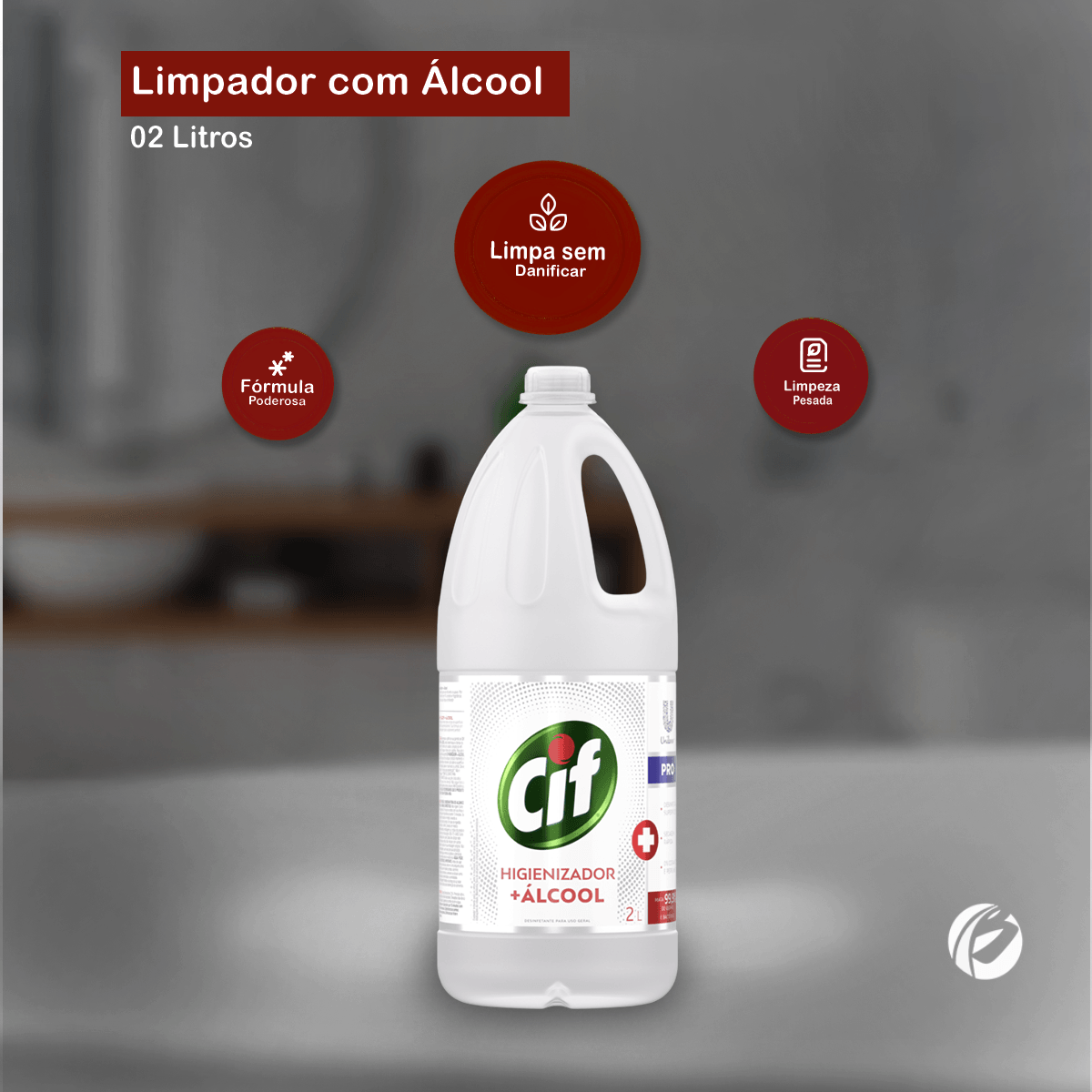 LIMPADOR COM ÁLCOOL ORIGINAL 2L CIF - Braslimpo