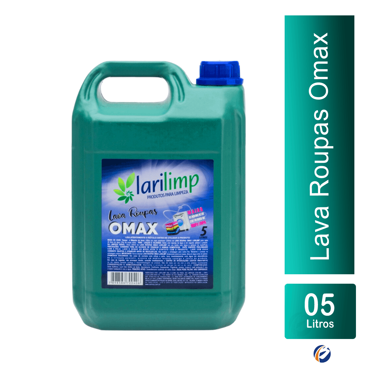 Lava Roupas Líquido Omax 5L Larilimp - Braslimpo
