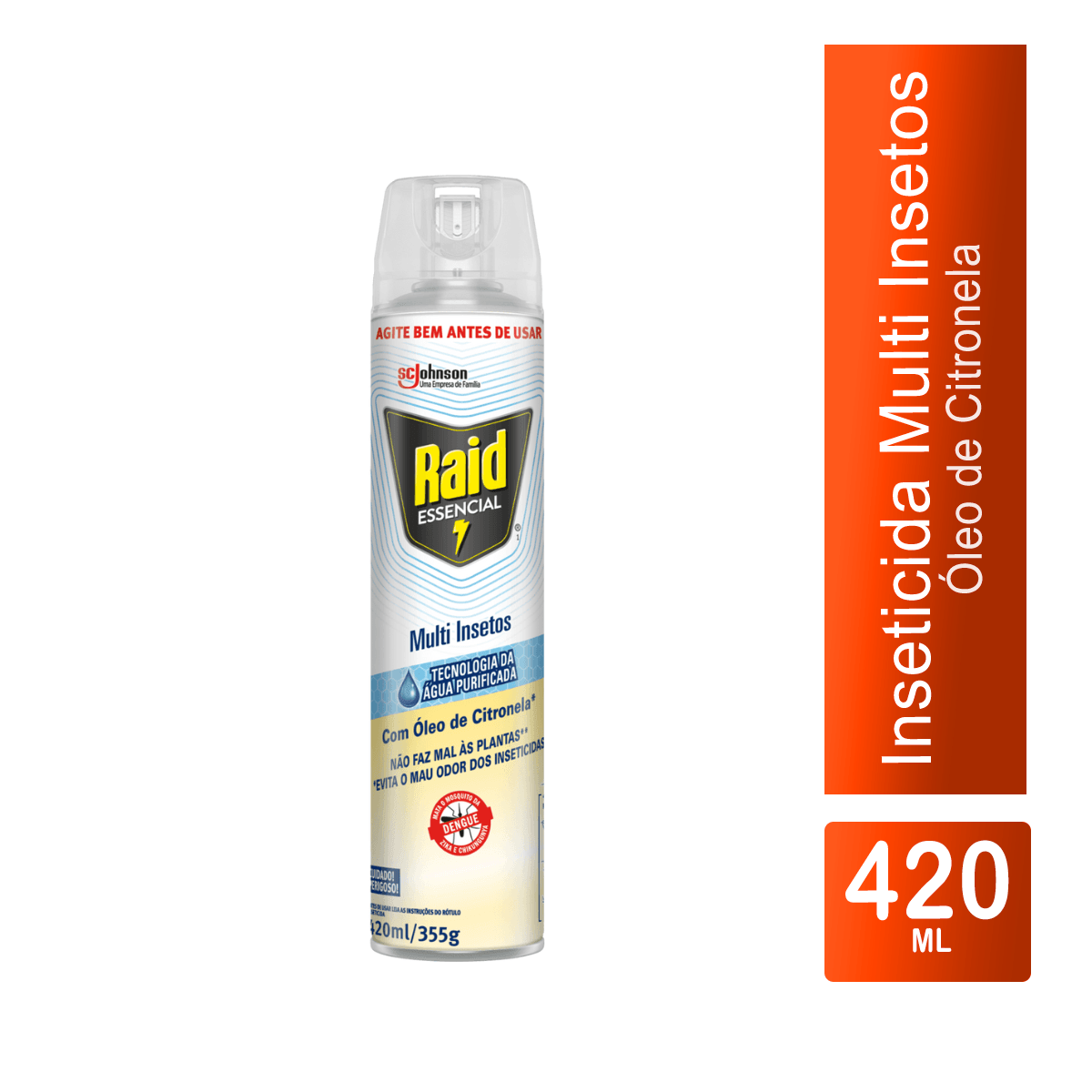 INSETICIDA AEROSSOL ÓLEO DE CITRONELA PROMOCIONAL 420ML RAID - Braslimpo
