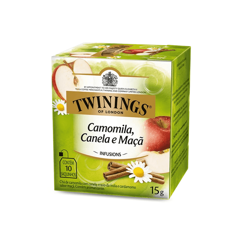 CHÁ CAMOMILA CANELA E MAÇÃ 10X1,5G TWININGS - Braslimpo